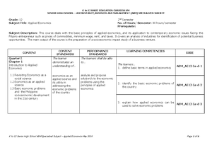 Detailed Lesson Plan of Economics Unit 2: Supply - Bataan Peninsula ...