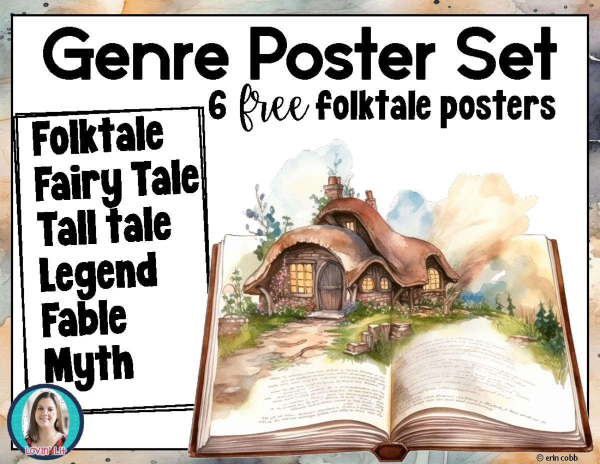 Folktale Genres Poster Set Freebiefairy Tale Tall Tale Fable Myth ...