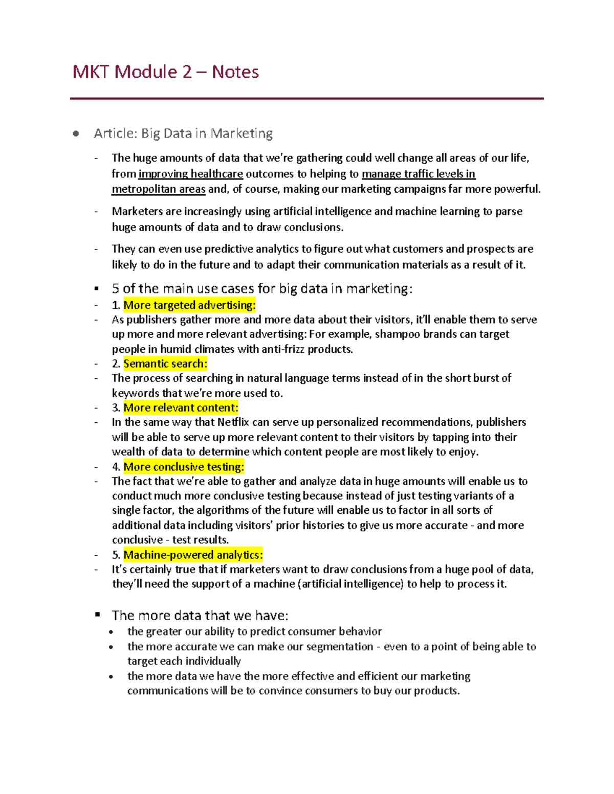 Module 2_Consumer Decision Making_Top 2 Box - MKT Module 2 – Notes ...