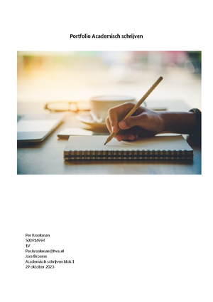 Portfolio Academisch Schrijven - Portfolio Academisch Schrijven ...