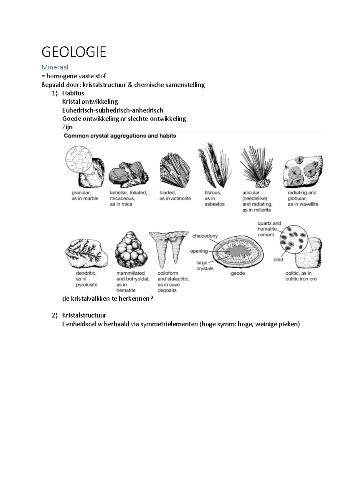 Geologiewpo - belangrijkste delen van de po's voor de determinatie van ...