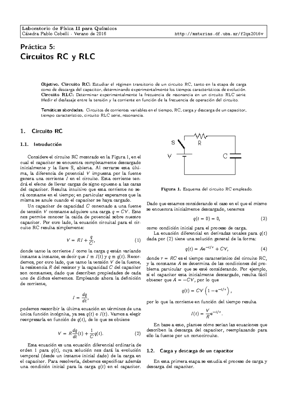 Ensamblar circuitos RL RC LC RLC Y resolverlos con procedimientos ...