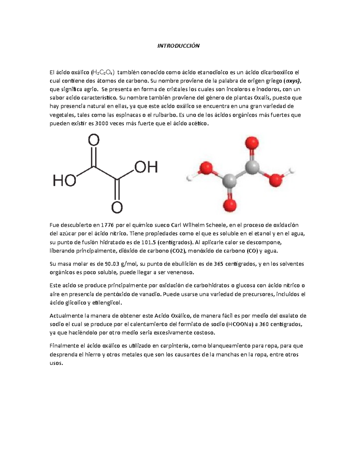 Ácido Oxálico: Estructura, Fórmula Y Usos – EOHPE