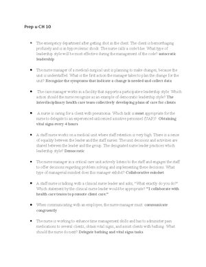 Prep U 41 - Prep U - Prep U 41 The nurse is administering 1,000 mL 0 ...
