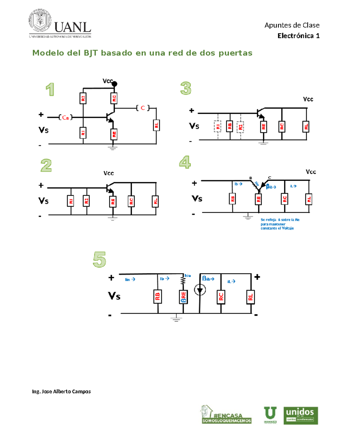 Transistores BJT 4 - Electrónica Analógica - Electrónica 1 Modelo del ...