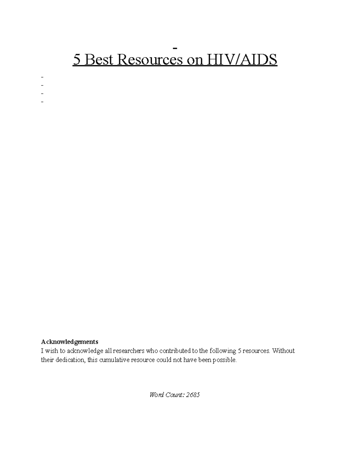 Introduction to Global Health (HLTH2002) Essay - 5 Best Resources on ...