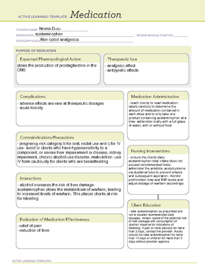 Medication Penicillins - ACTIVE LEARNING TEMPLATES Medication STUDENT ...
