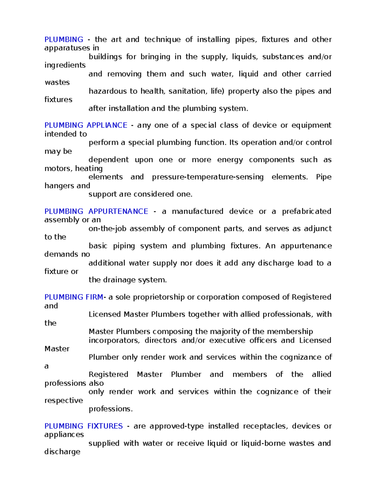 Master Plumber Exam Review Guides - PLUMBING - the art and technique of ...