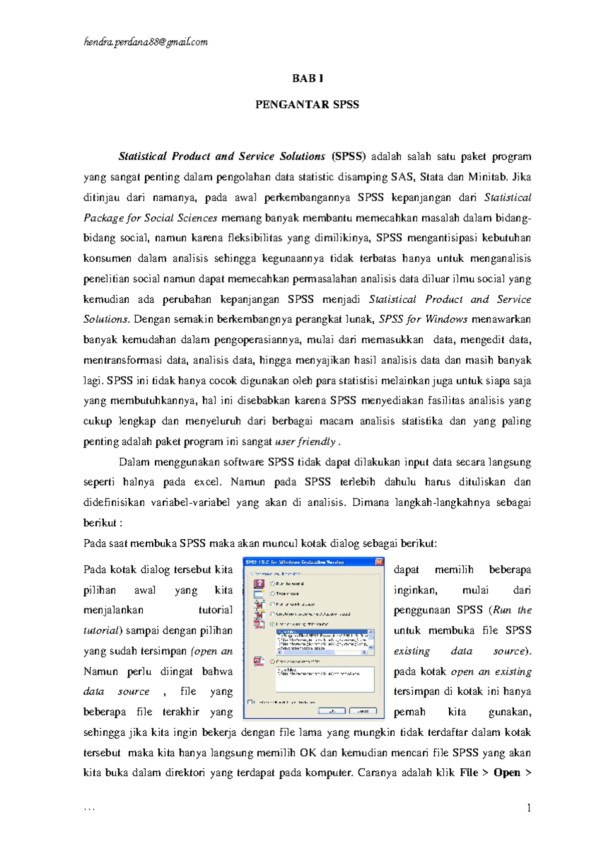 Analisis Multivariat - Pengantar SPSS - BAB I PENGANTAR SPSS ...