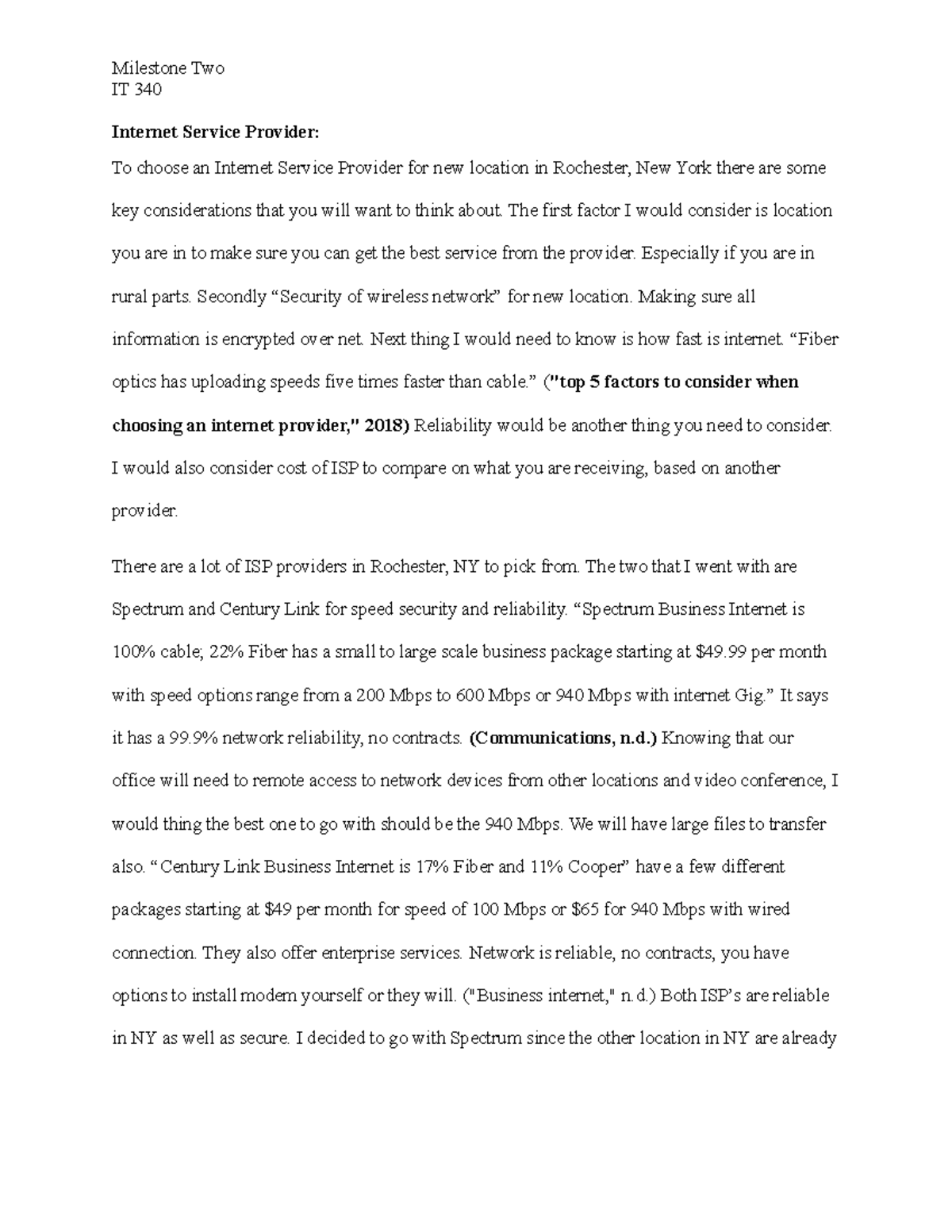IT-340 Milestone Two - IT340 - SNHU - Studocu