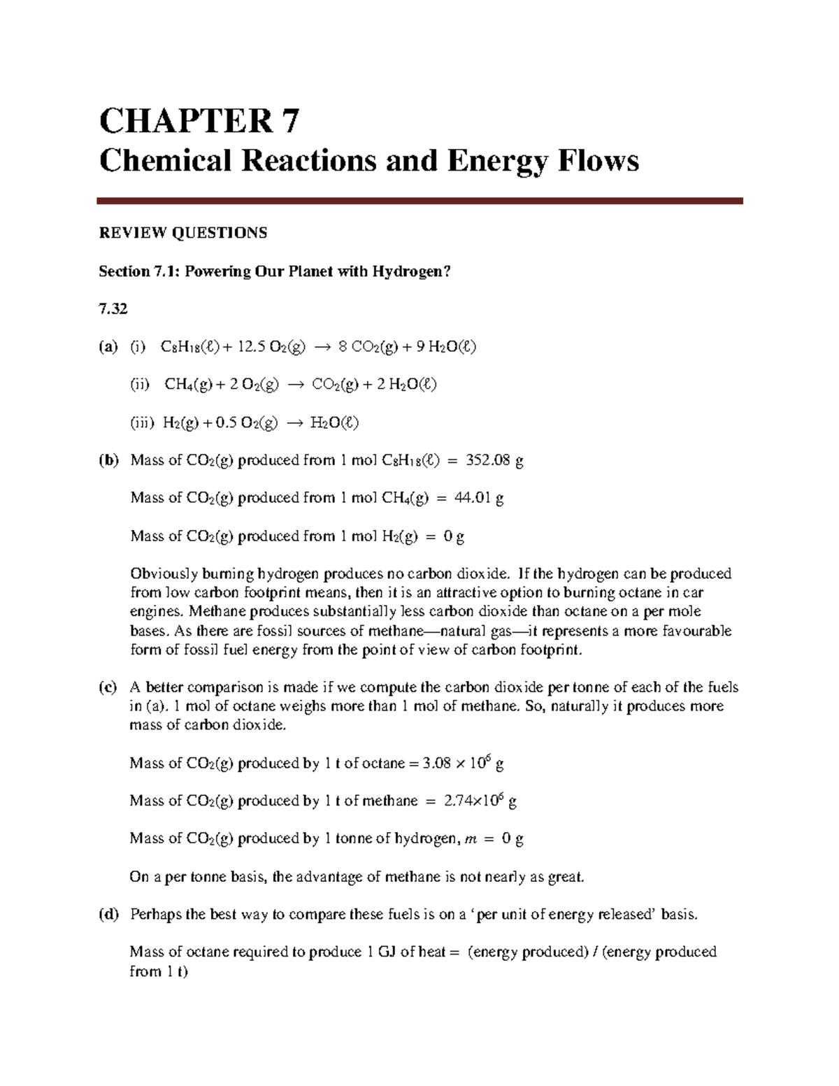 Answers to Even Chapter 7 Review Questions - CHAPTER 7 Chemical ...