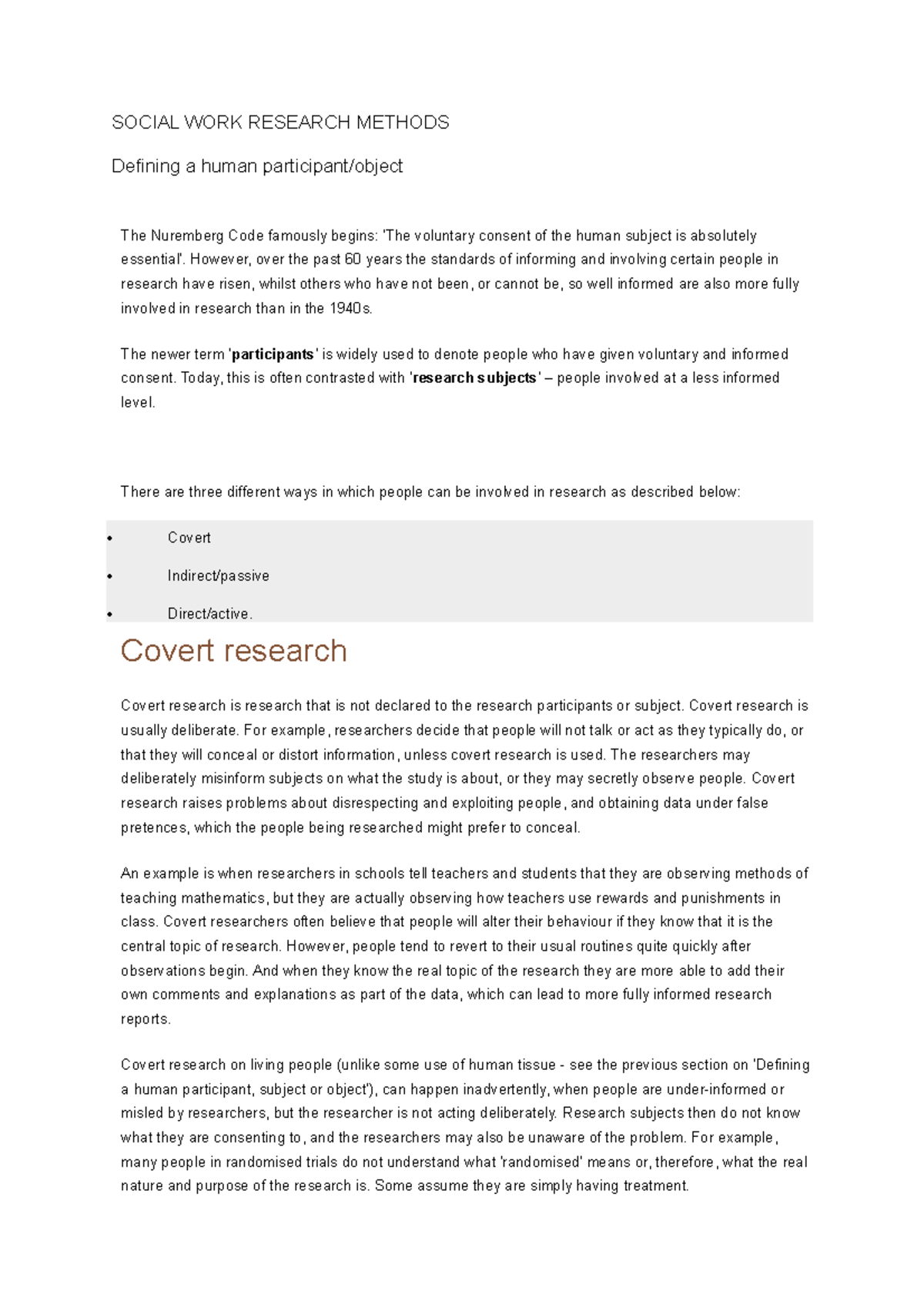 Social WORK Research Methods - SOCIAL WORK RESEARCH METHODS Defining a ...