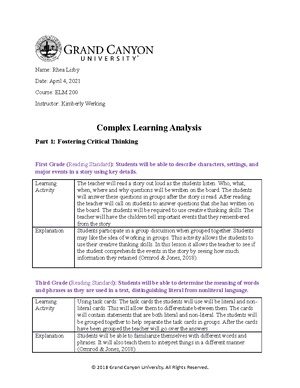 Lesson Plan Place Value - MAT-150 - GCU - Studocu