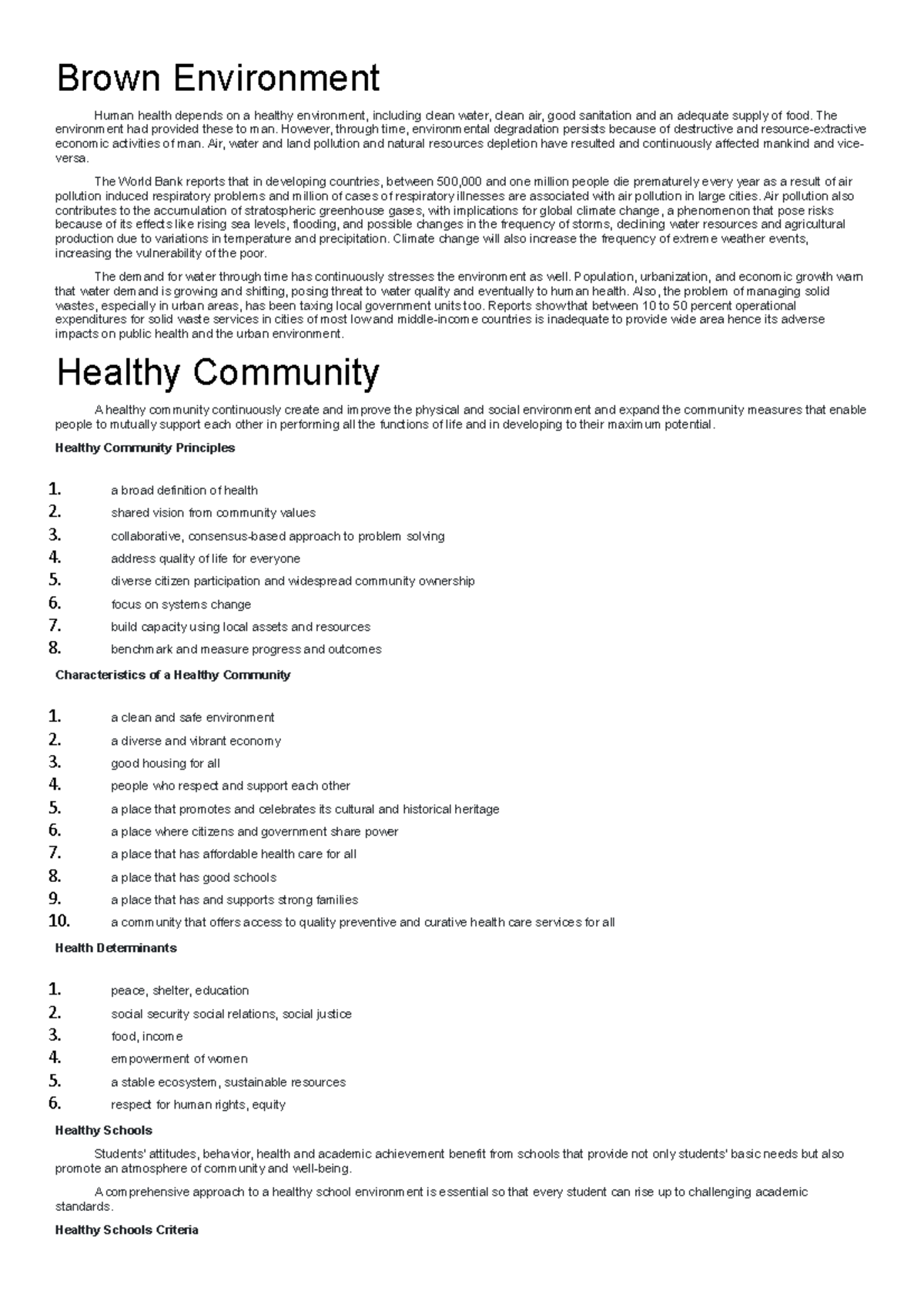 National Service Training Program - Brown Environment Human health ...