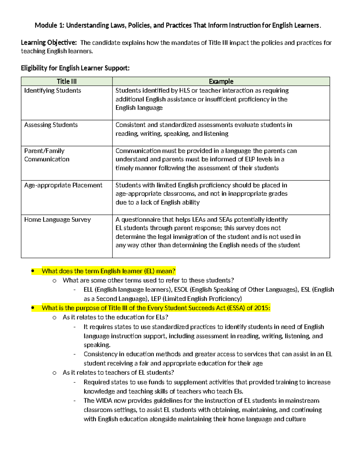D169 M1 Study Guide - Notes for this Course - Module 1: Understanding ...
