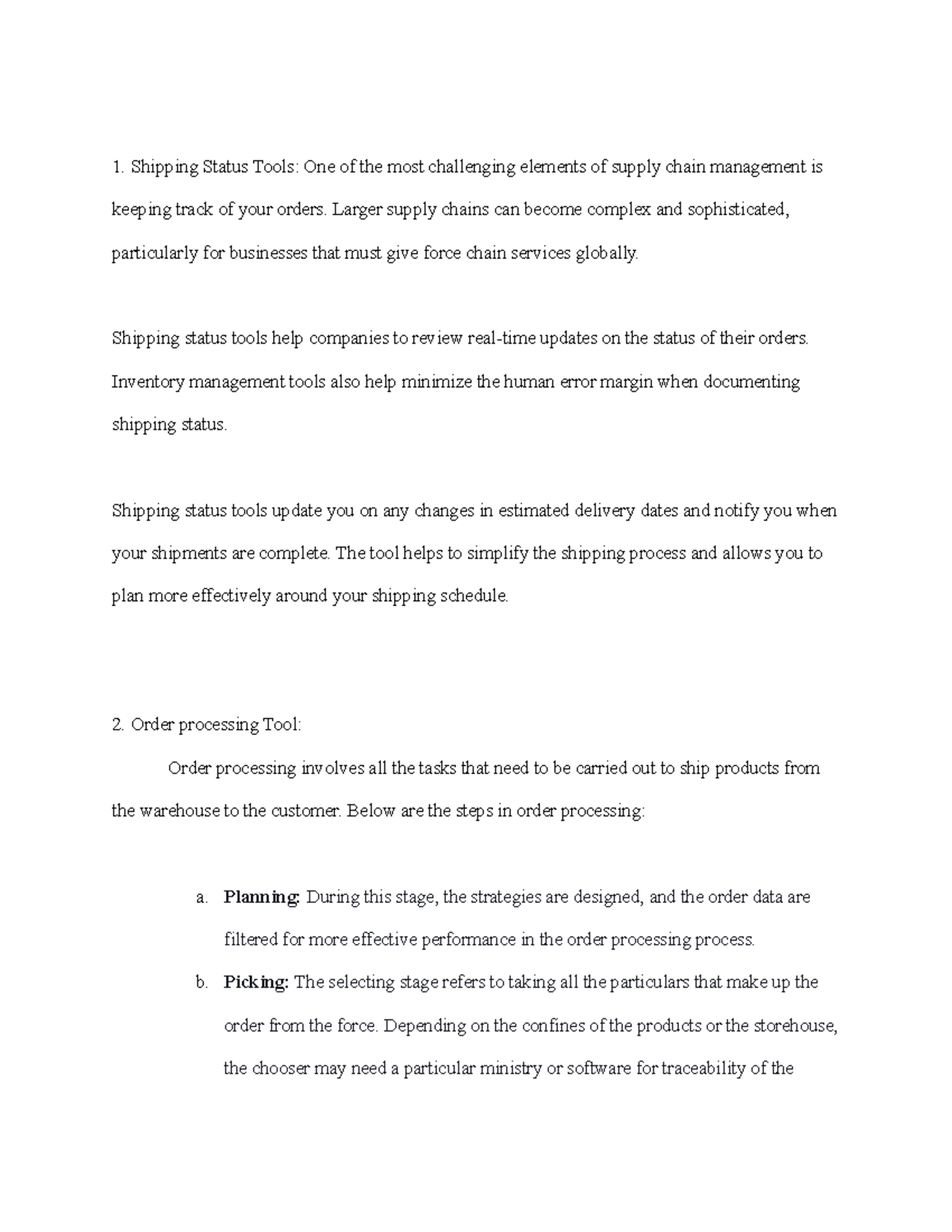 Supply Chain Management - Shipping Status Tools: One of the most ...