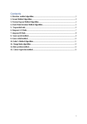 Numerical method-labsheet - Bisection Method #include #include - Studocu