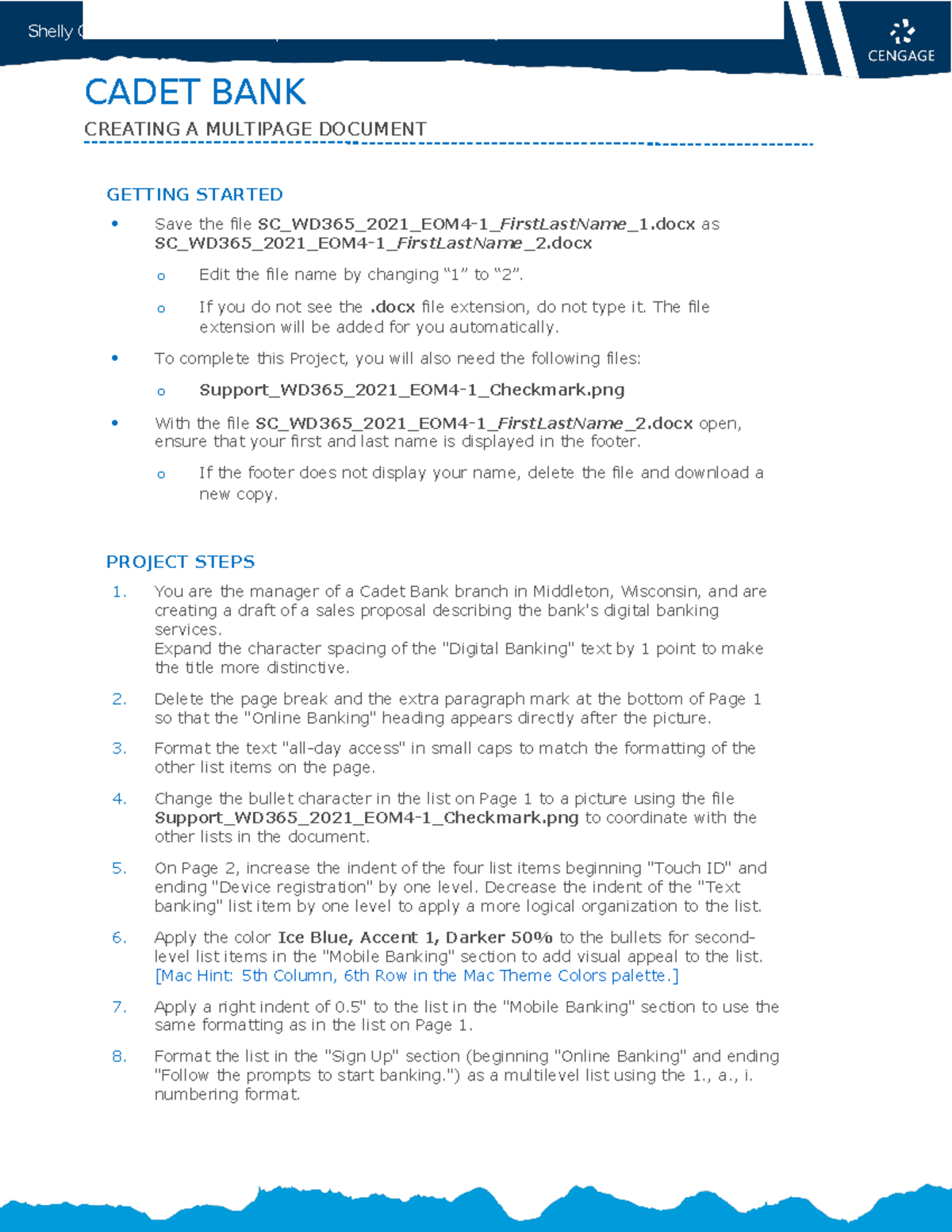 Instructions SC WD365 2021 EOM4-1 - Shelly Cashman Word 365/2021 ...