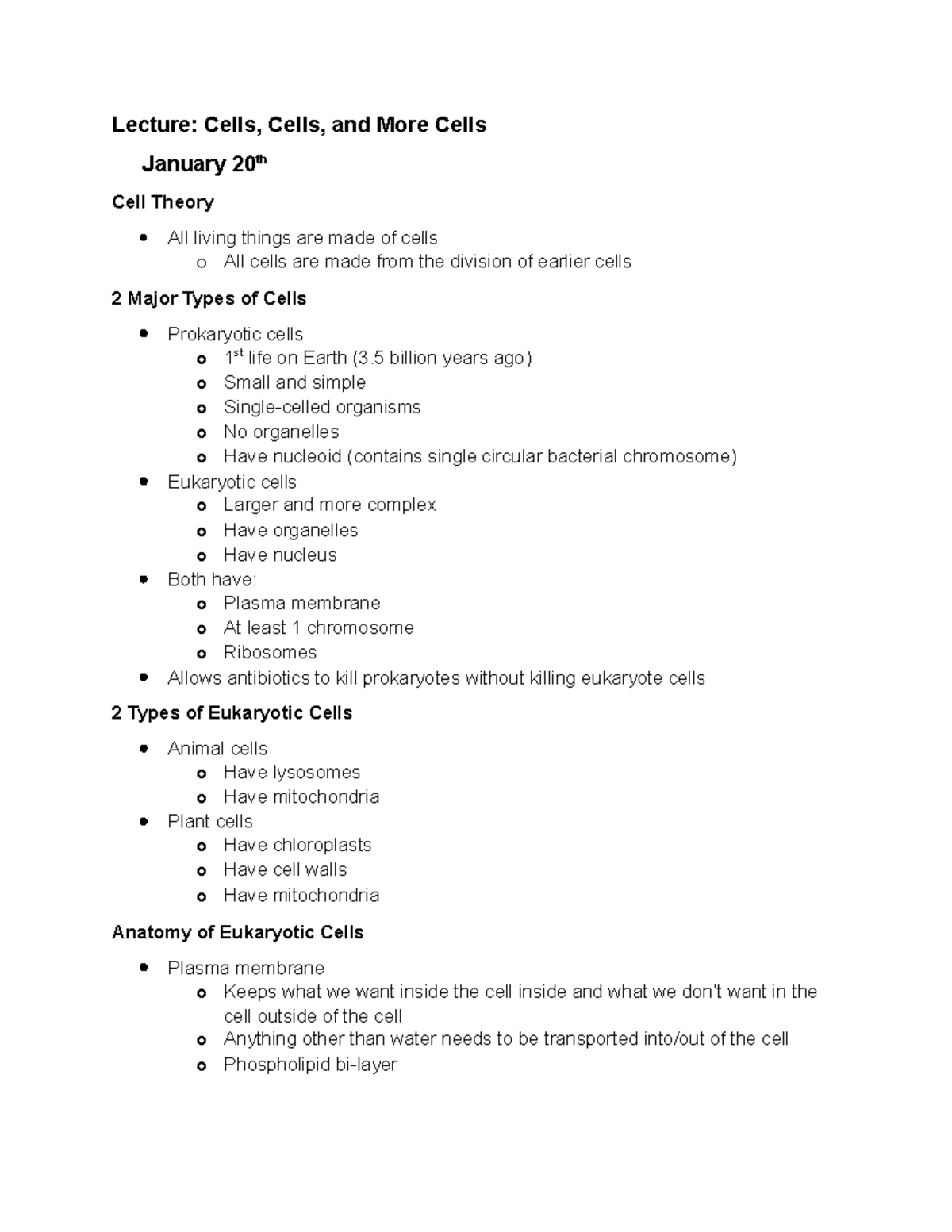 Cells cells and more cells lecture - Lecture: Cells, Cells, and More ...