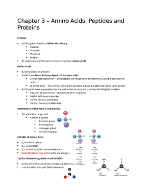 Biochemistry Chapter 2 Notes - Chapter 2: Water - The Medium of Life ...
