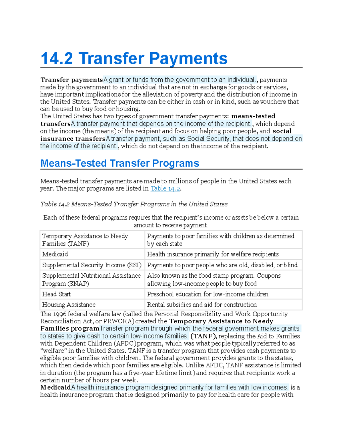 14.2 Transfer Payments - 14 Transfer Payments Transfer paymentsA grant ...