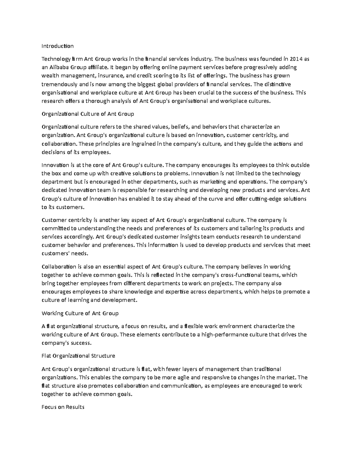 Ant Group 21 - Introduction Technology firm Ant Group works in the ...