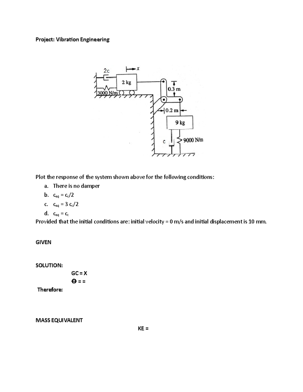 Project vib - sdv - Project: Vibration Engineering Plot the response of ...