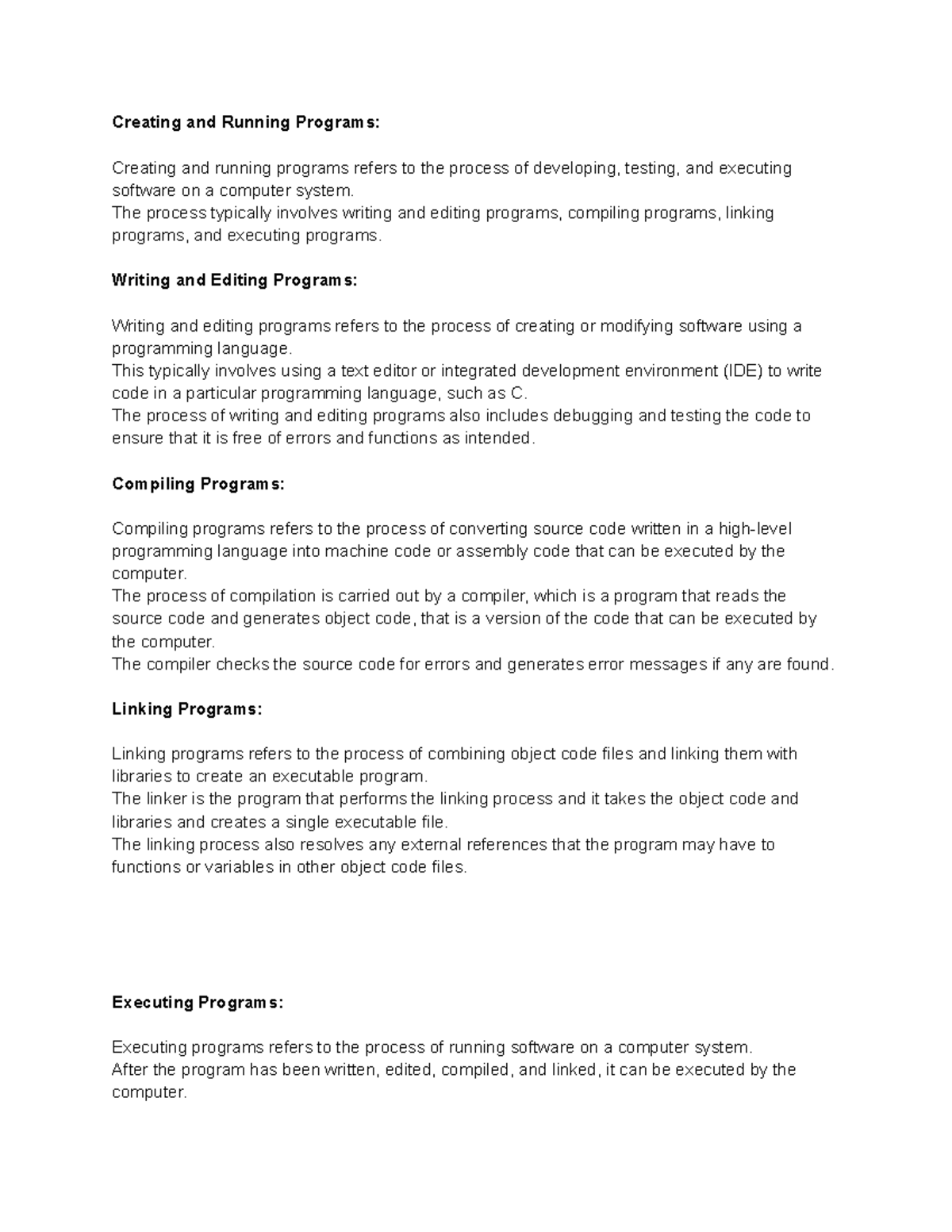 CS 159 Chapter 1 Lecture Notes Part 2 - Creating and Running Programs ...