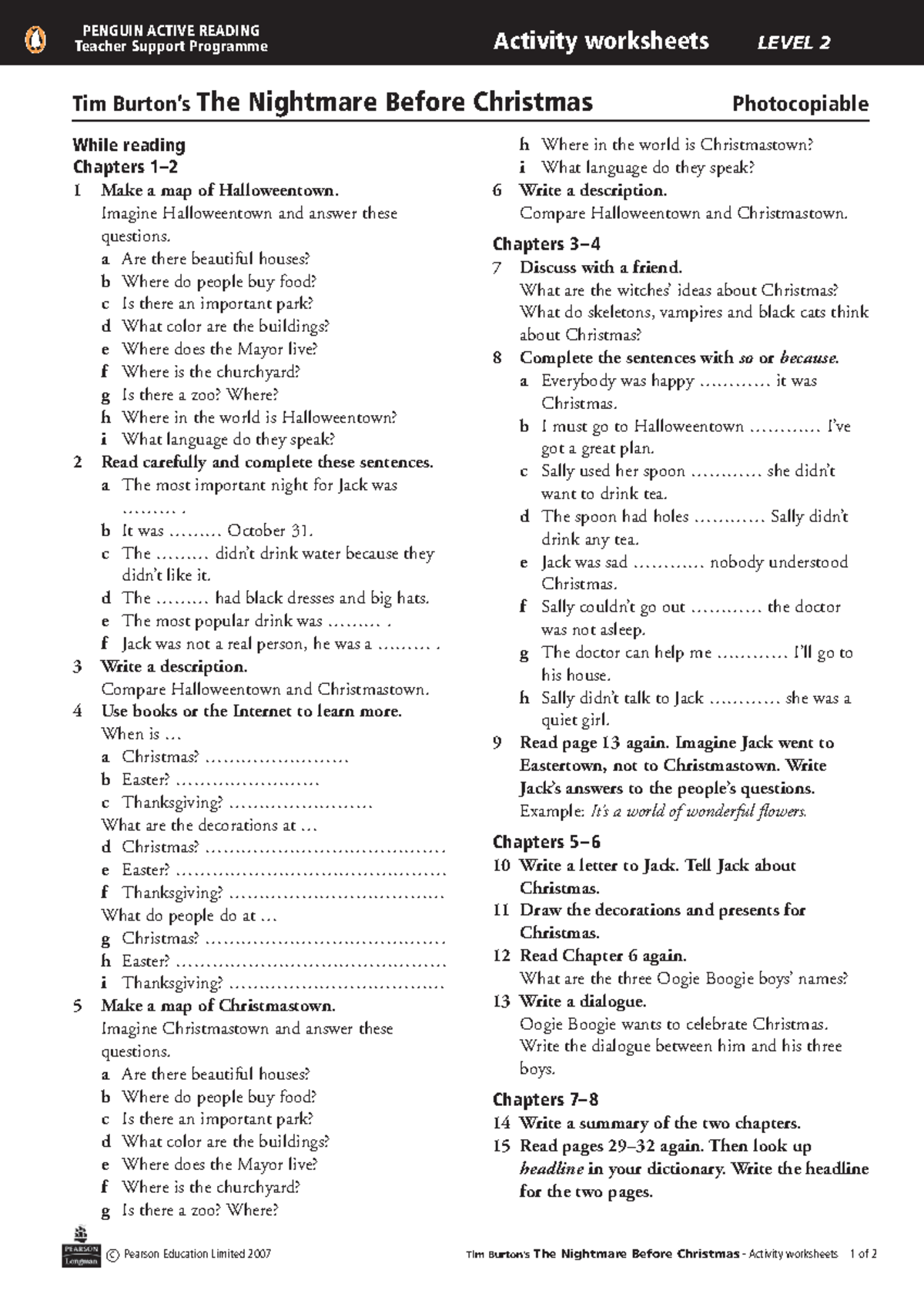 Activity worksheets - Resumen Resumen temario Universidad - Tim Burton ...