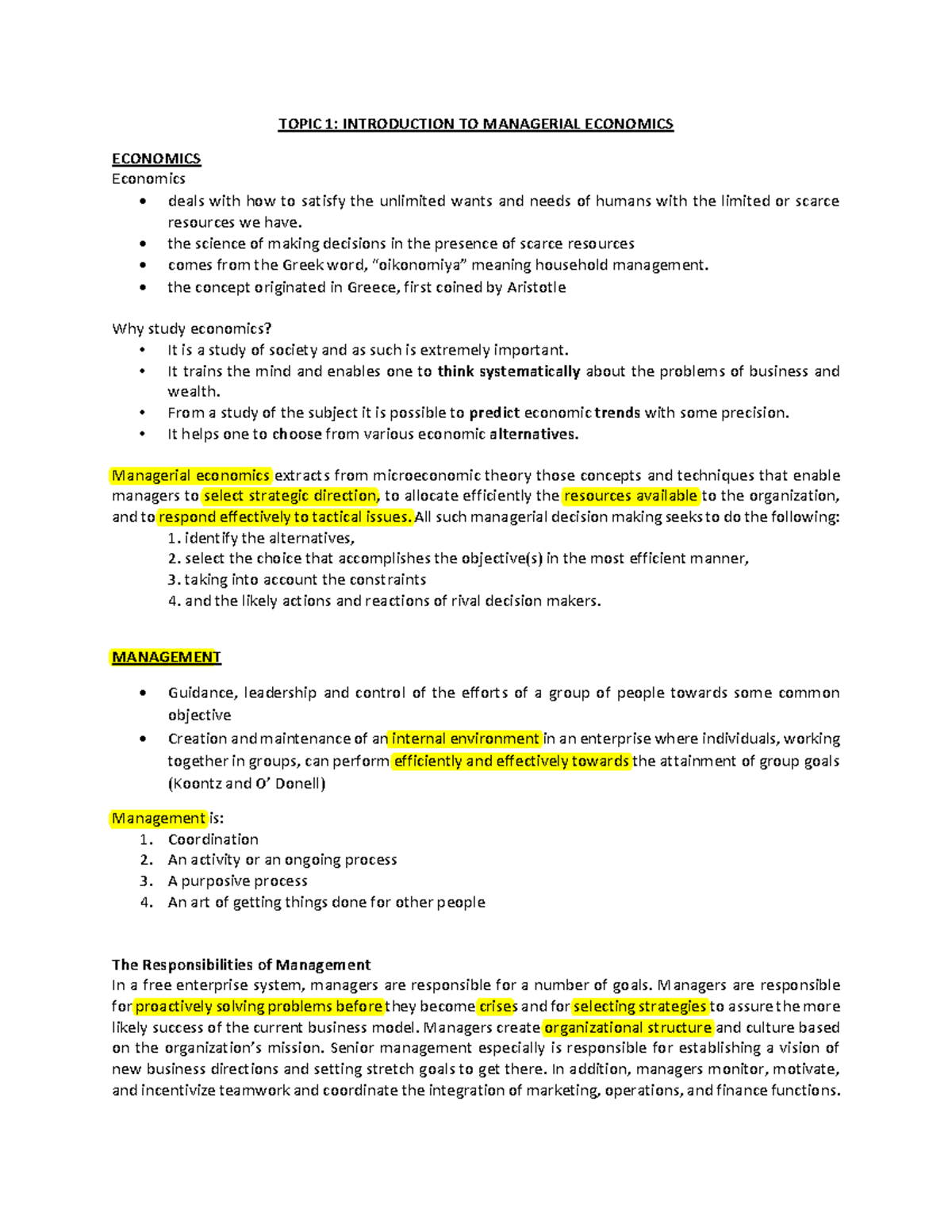 Topic 1 Introduction to Economics - Warning: TT: undefined function: 32 Warning: TT: undefined ...