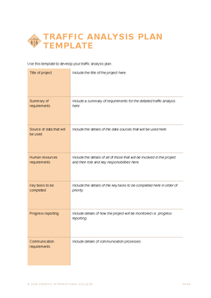 Riicwd 526E Project Portfolio - PREPARE DETAILED TRAFFIC ANALYSIS ...