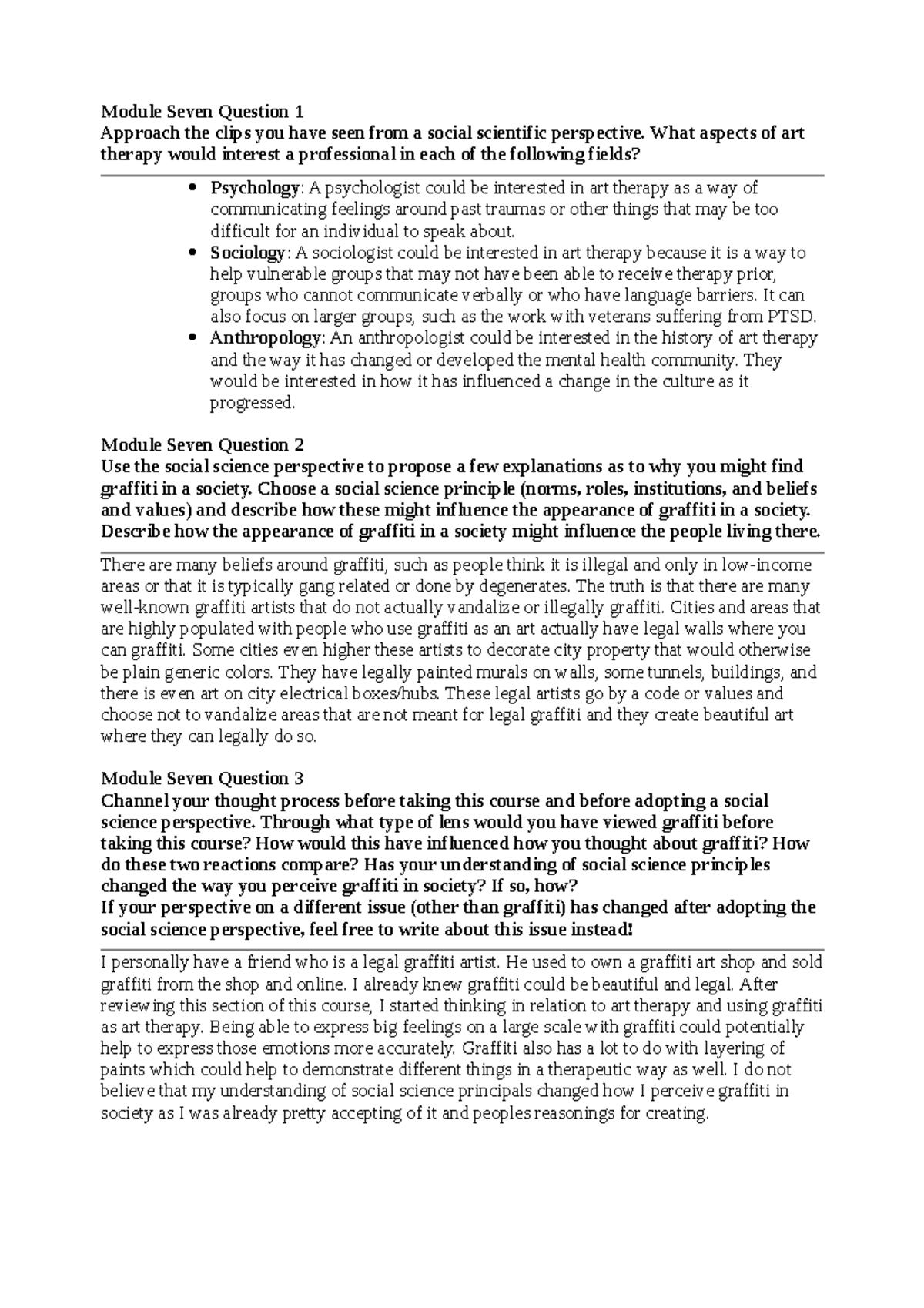 Misty Daignault SCS200 7-2 Module Seven Short Responses - Module Seven ...