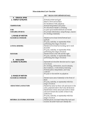 Heent lab checklist - xxxx - HEENT Checklist (SEE * BELOW FOR FURTHER ...