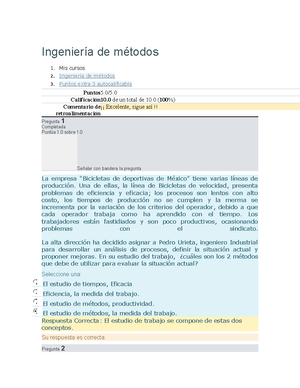 Actividad 1 Ingenieria de metodos - Nombre de la materia Ingeniería de ...