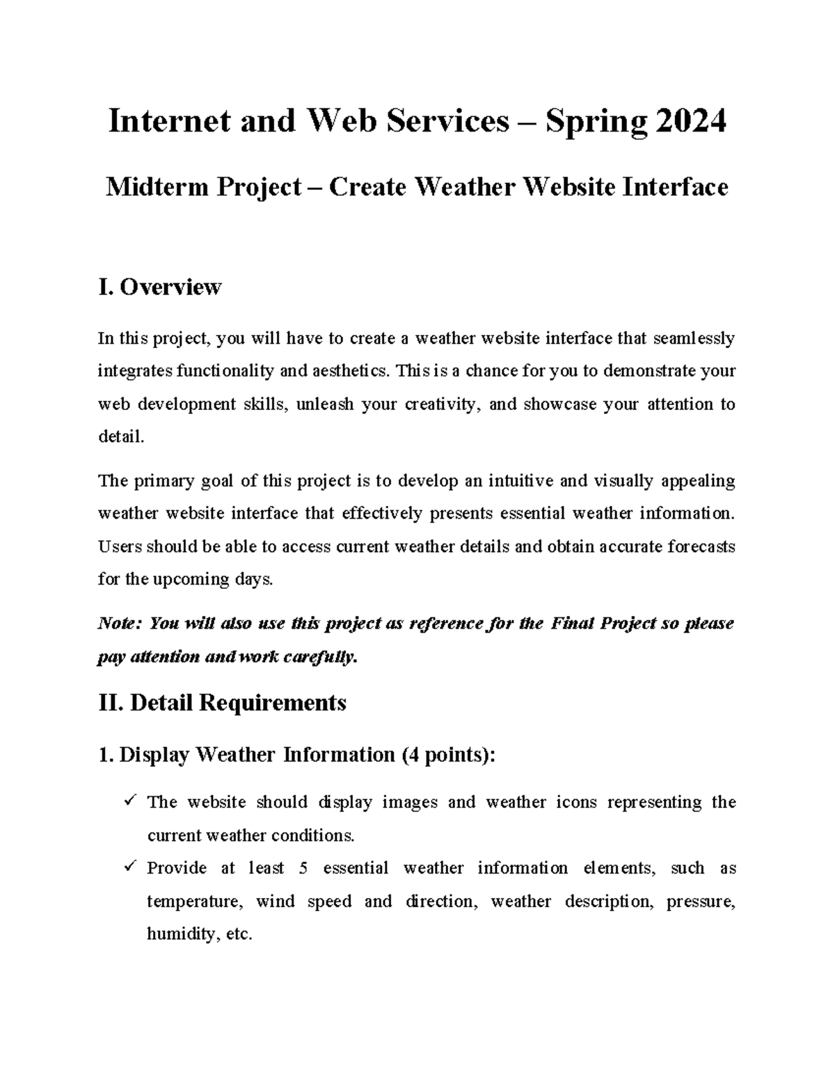 Midterm Requirement - IWS Spring 2024 - Internet and Web Services ...