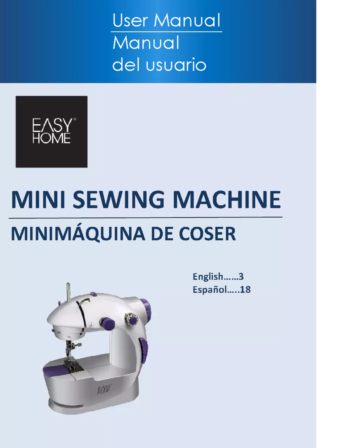 Manual de usuario Easy Home Mini Sewing Machine MS-201 (Español - 42 ...