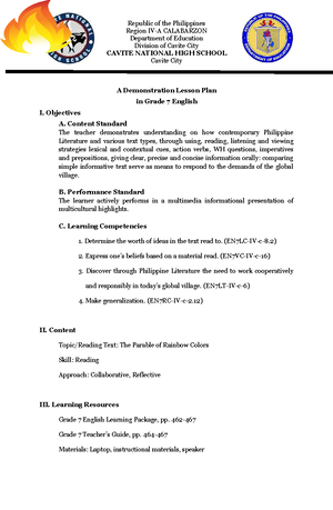 Detailed lesson plan - A Detailed Lesson Plan in Mathematics Grade 2 I ...