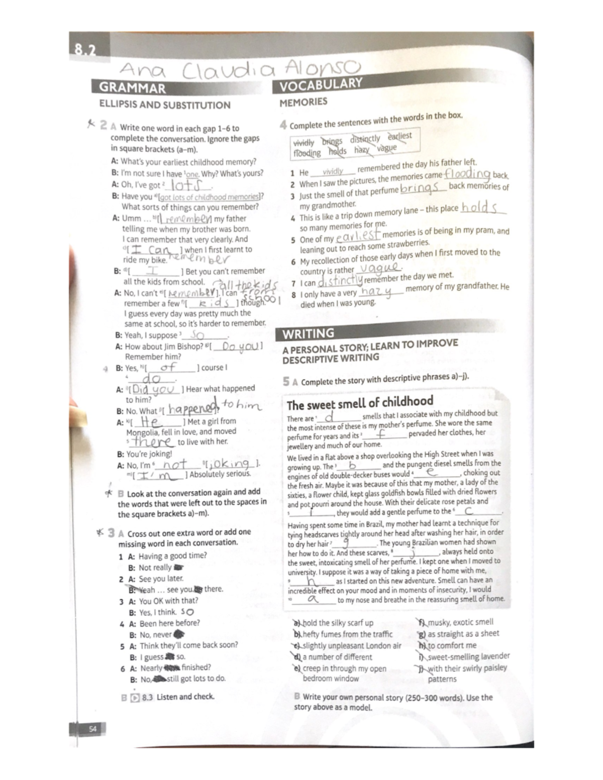Classwork March 18th - Página del libro - Inglés remedial V - Studocu