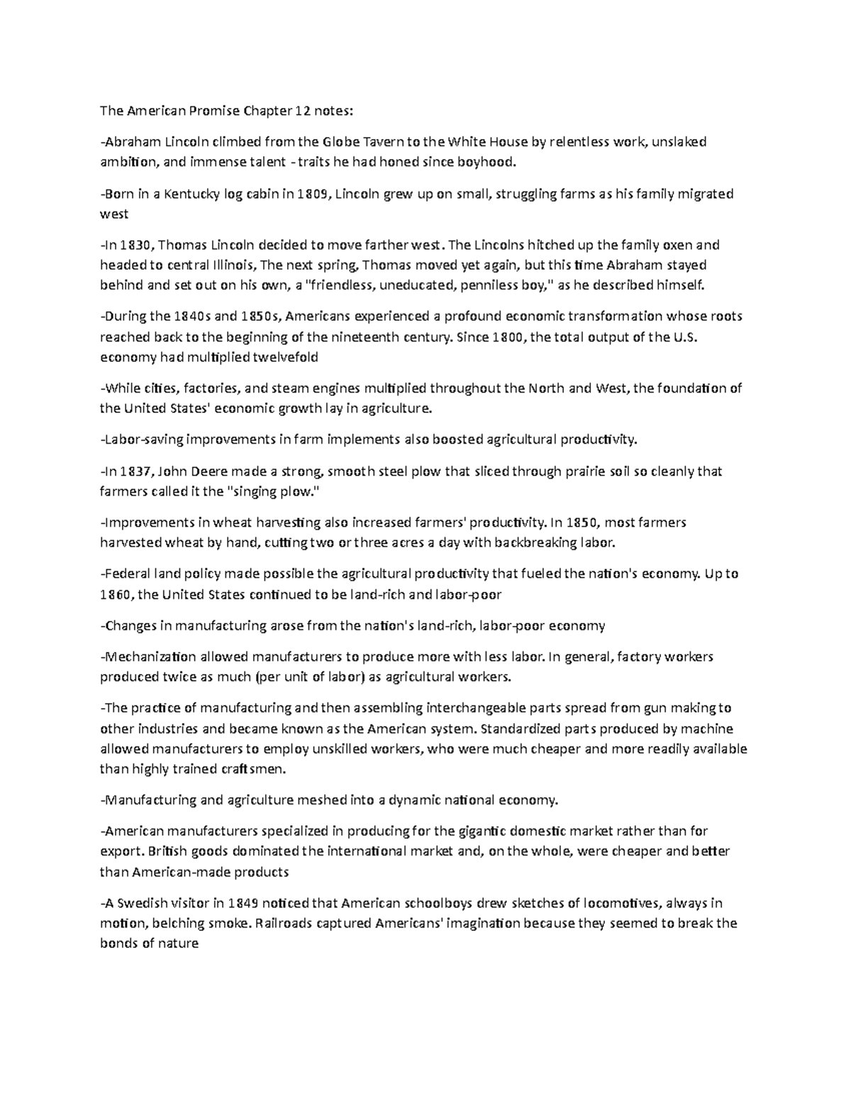 The American Promise chapter 12 notes - The American Promise Chapter 12 ...