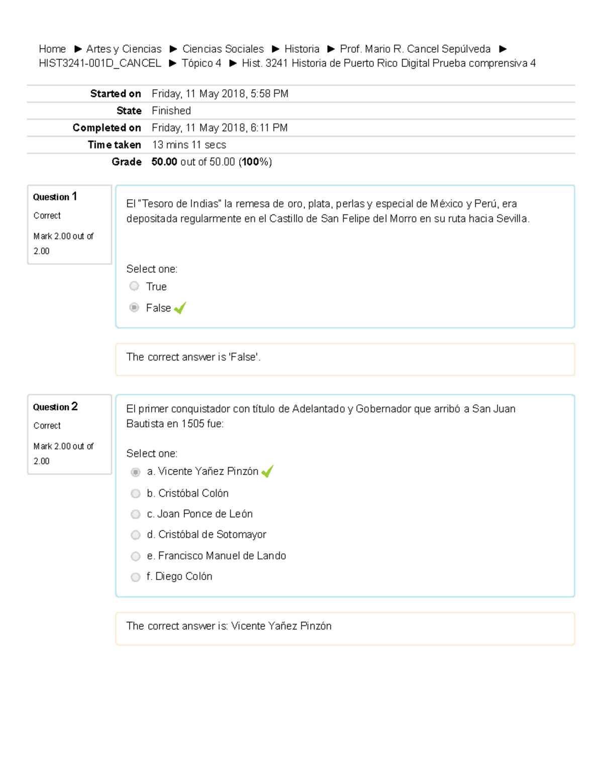 Historia de PR Examen 4, 2019-2020 - Home Artes y Ciencias Ciencias ...