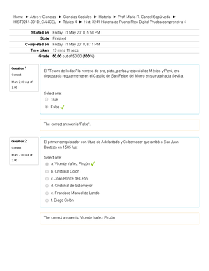 Hist P.R.ss Xviii y XIX Exam Repaso Contestaciones - Universidad de ...