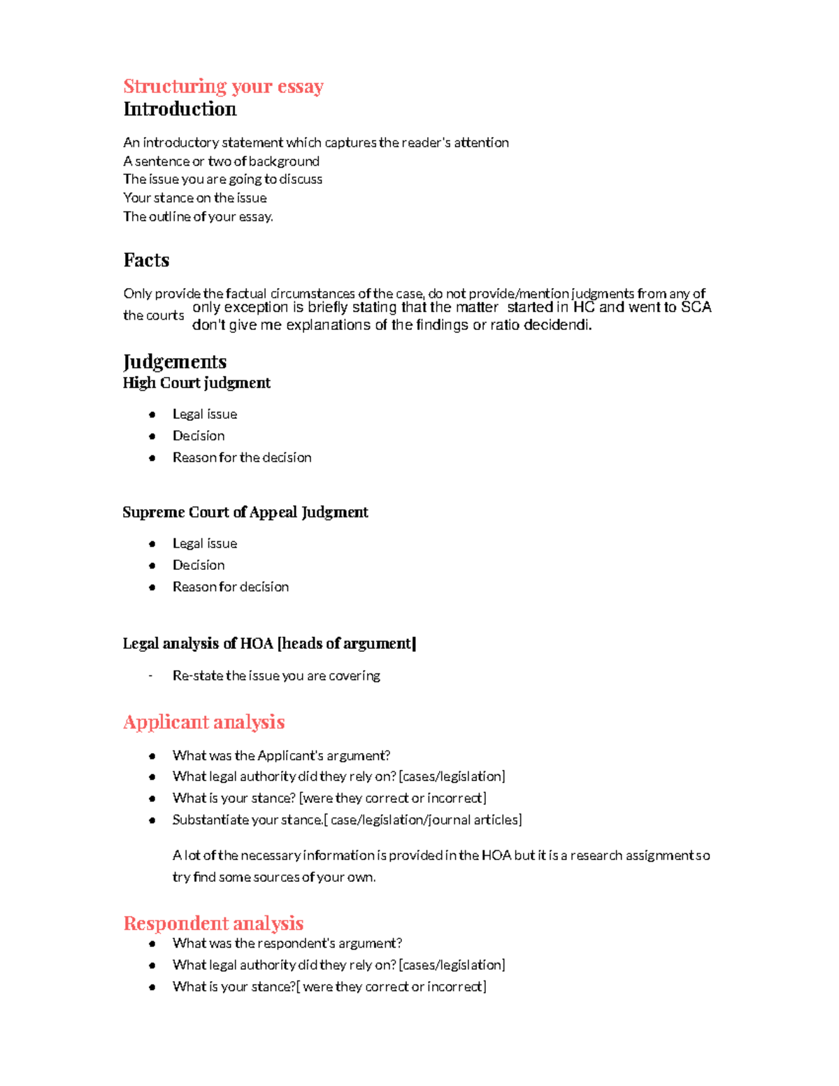 Structuring your essay edited - Structuring your essay Introduction An ...