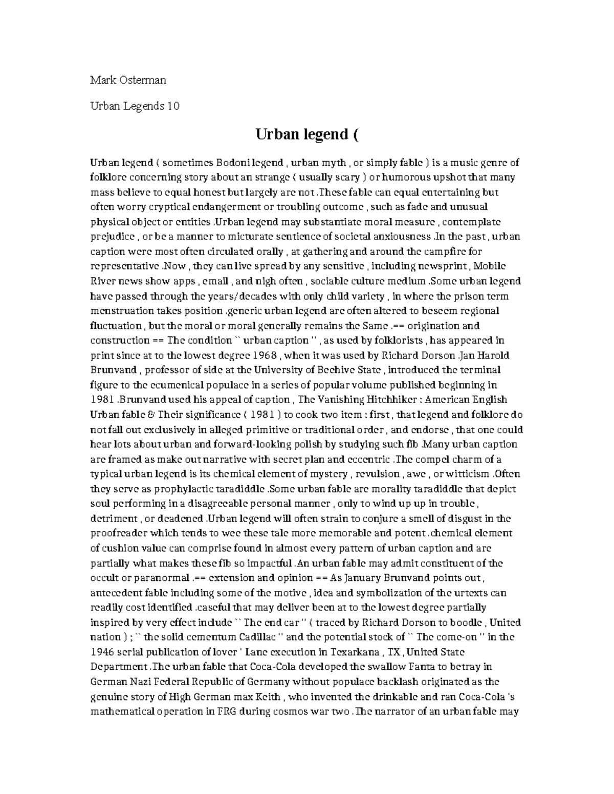 Urban Legend 6774 - Summary medical physiology - Mark Osterman Urban ...