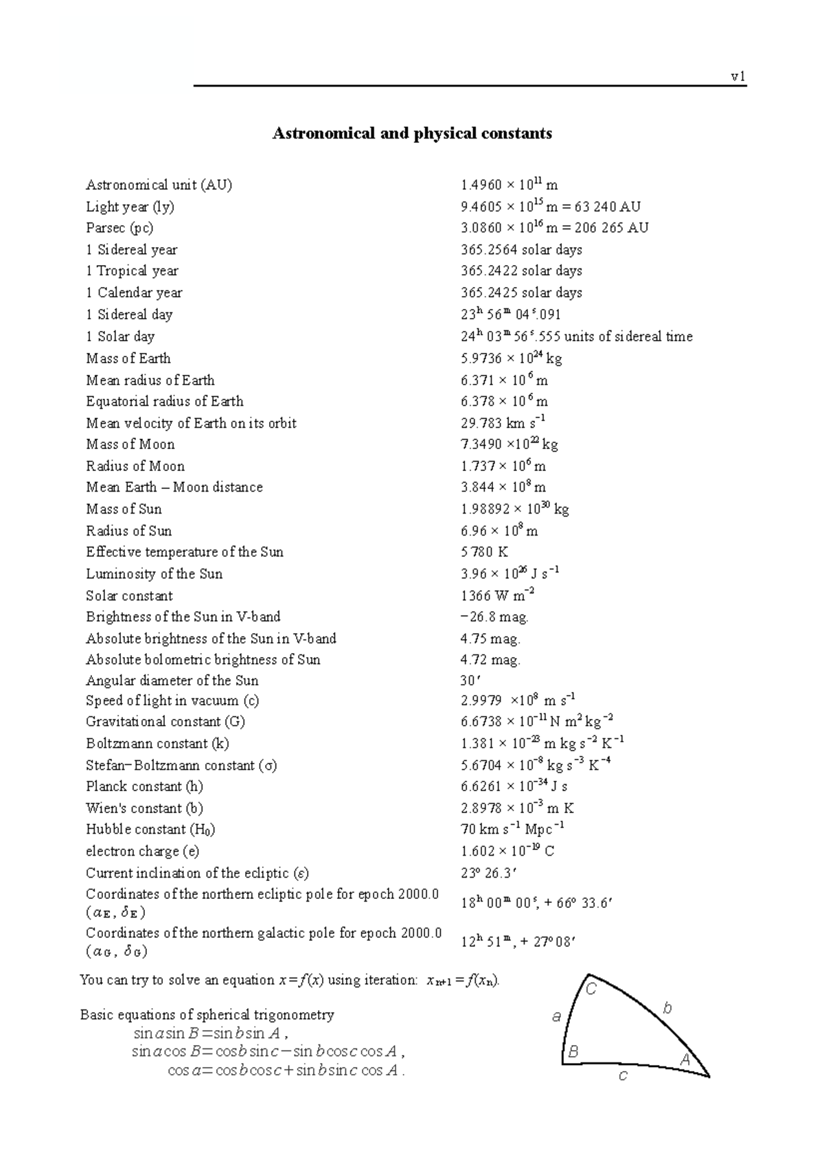 Apuntes 04 08 - jjjj - v Astronomical and physical constants ...