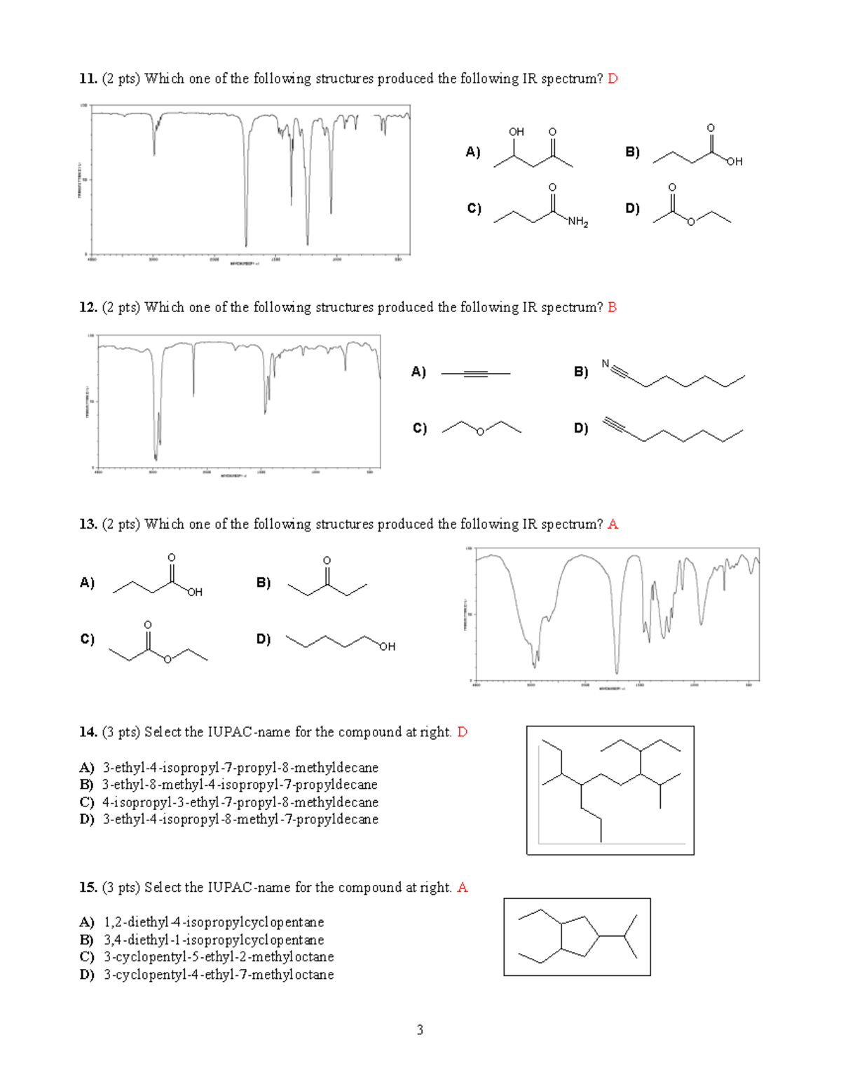 Exam 2 Spring 2023 - Answer Key(1) 3 - 3 11. (2 pts) Which one of the ...