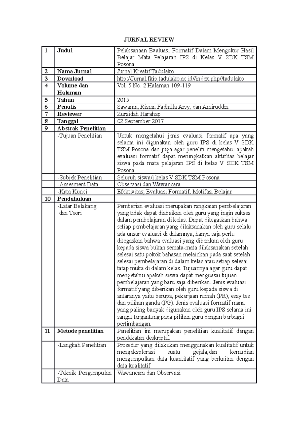 Review Jurnal Survey - JURNAL REVIEW 1 Judul Pelaksanaan Evaluasi ...