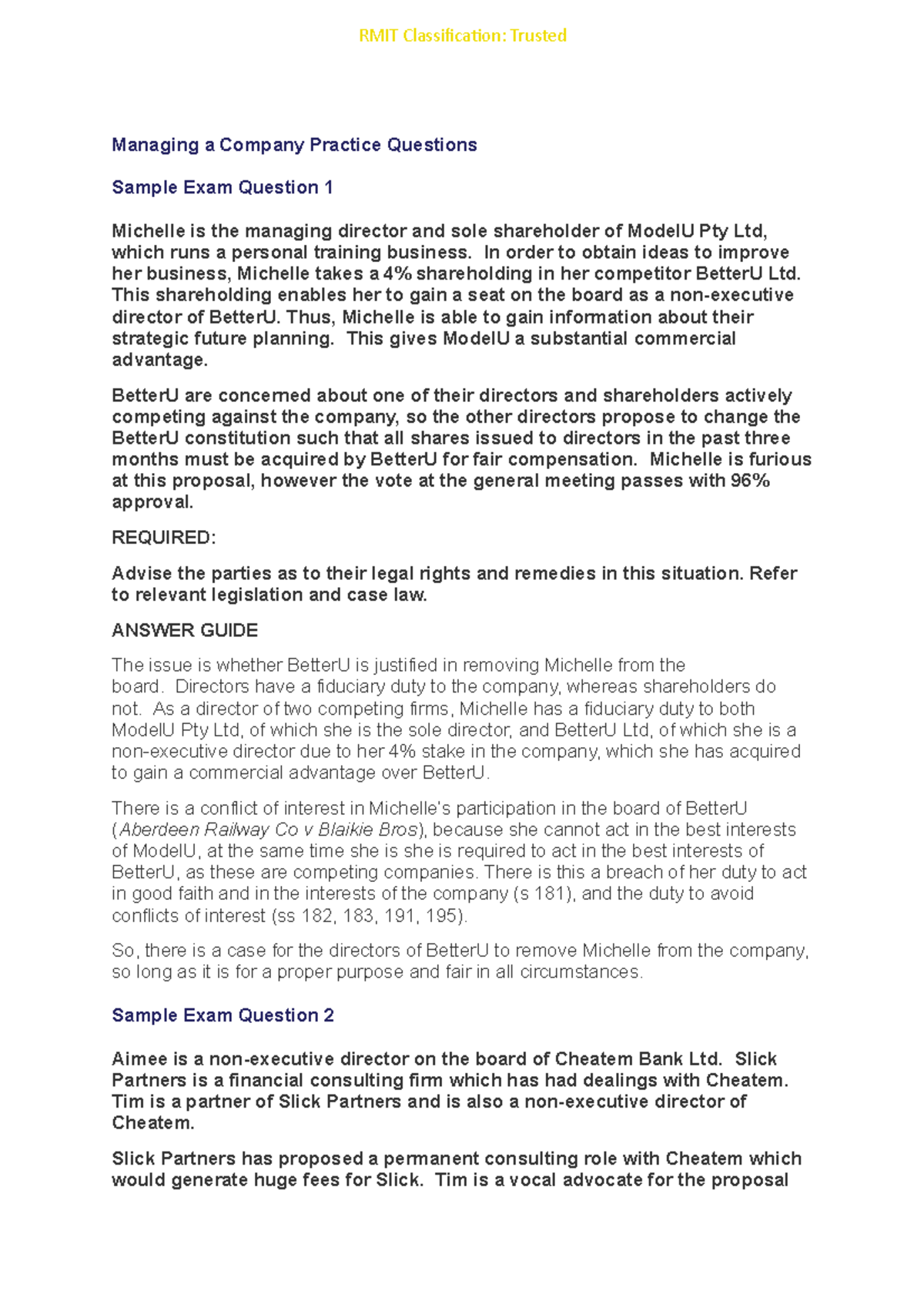 Managing A Co Practice Questions And Suggested Asnwers Managing A managing-a-co-practice-questions-and-suggested-asnwers-managing-a