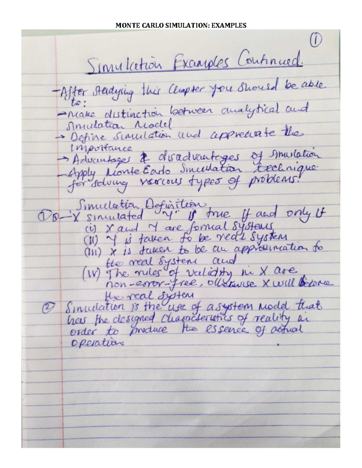 Lecture 6- Monte Carlo Simulation Examples C 240311 142832 - simulation and modelling - Studocu