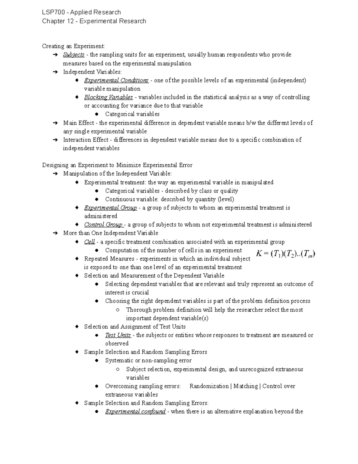 Chapter 12 - Experimental Research - LSP700 - Applied Research Chapter ...