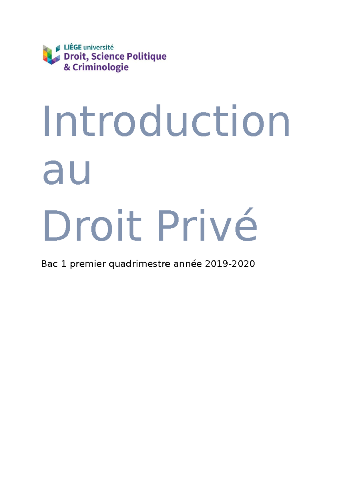 Document 16 - complet - Droit privé - ULiège - Studocu